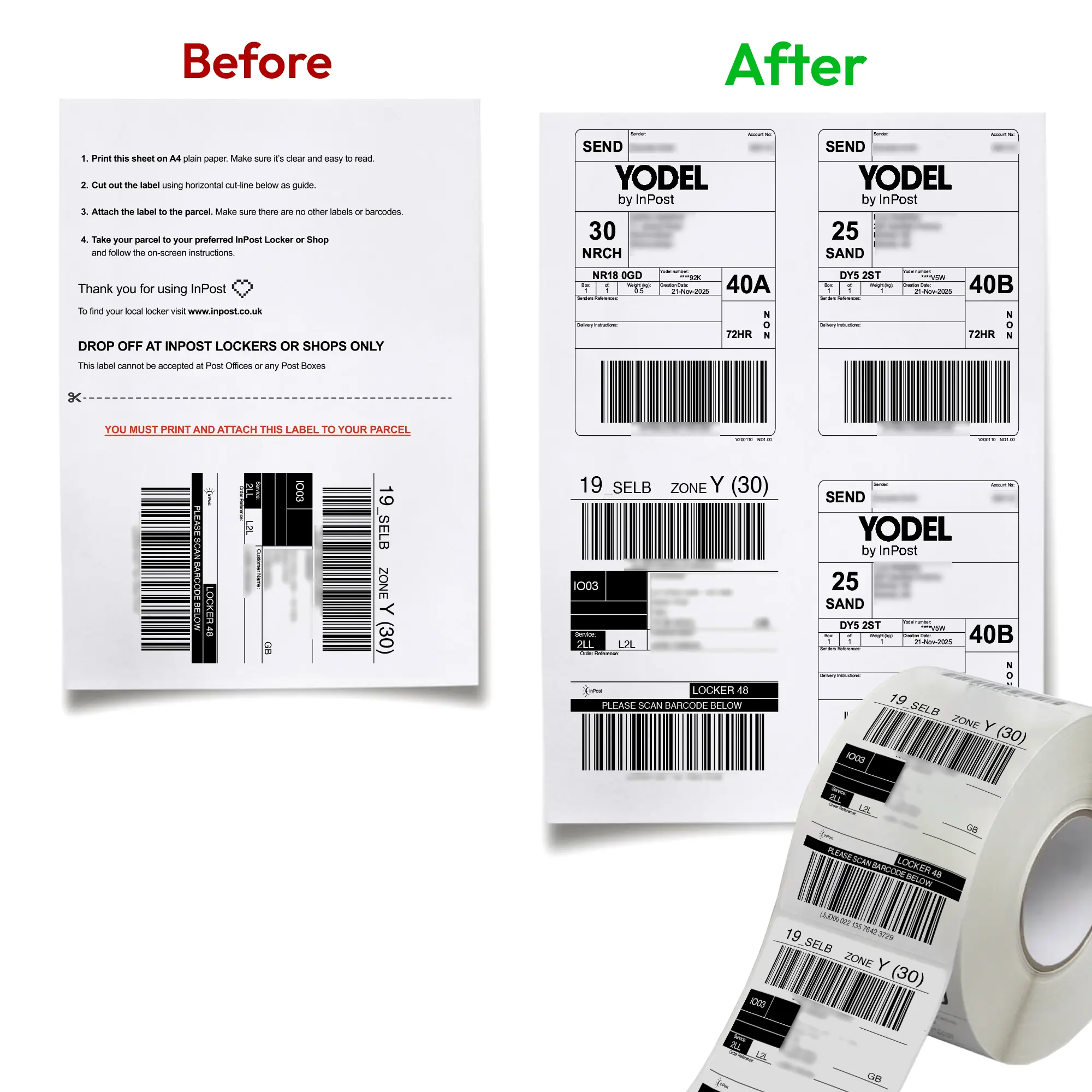 Evrylabel - Convert Vinted Labels to 6×4 Thermal & A4 Format